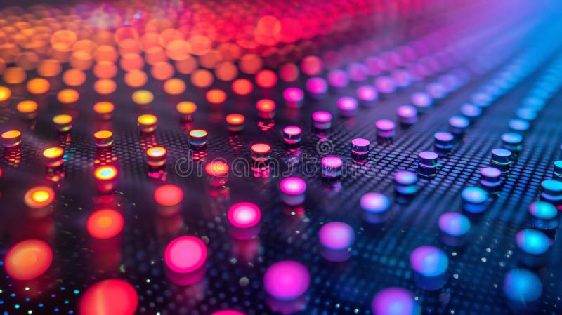 Intricate Detail of a Dot Display Technology Panel, Showcasing a ...