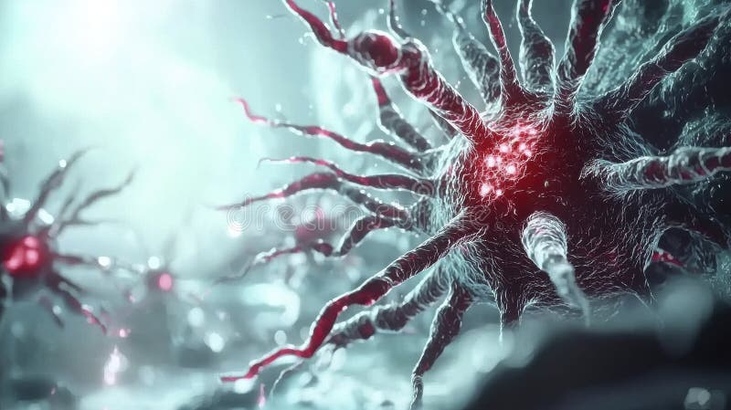 Intricate Detail of Microscopic Organisms with Vibrant Colors and ...