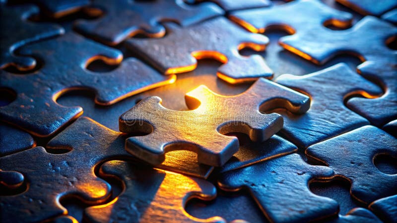 Intricate Detail of a Missing Jigsaw Puzzle Piece a Macro Photography ...
