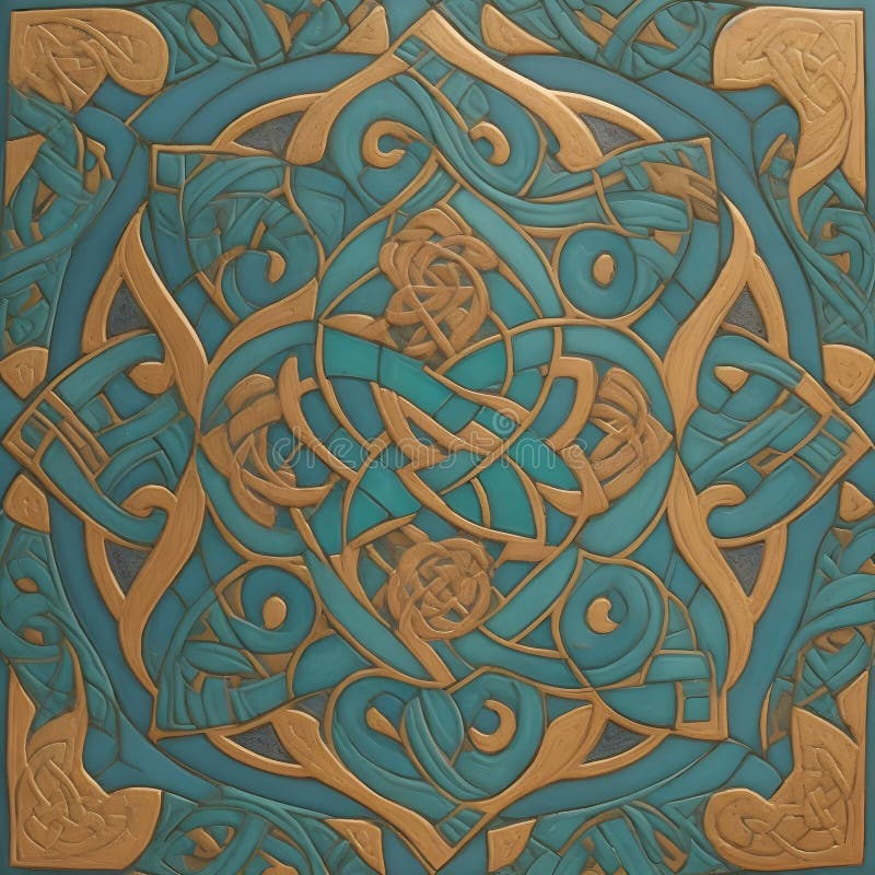 Celtic Knot Tile Pattern stock vector. Illustration of repeating - 18857945