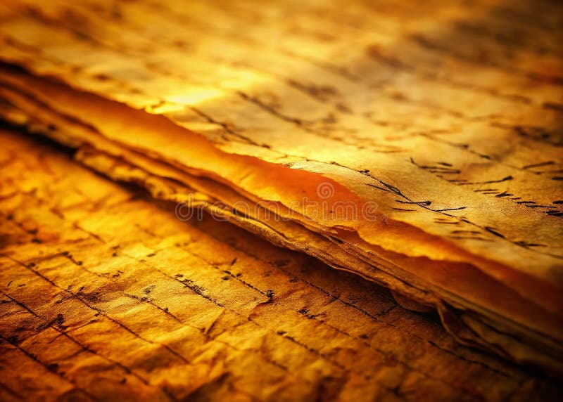 Intricate Details of an Aged Constitution Document a Macro CloseUp ...