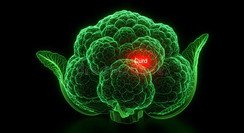 Intricate Details of Cauliflower Curd: a 3D Digital Rendering of a ...