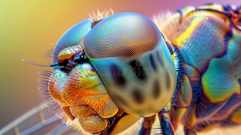 The Intricate Details of a Dragonfly Compound Eye are Revealed Under ...