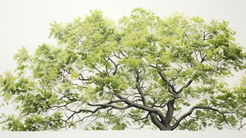 The Intricate Details of an Elm Tree S Leaves and Branches Stock ...