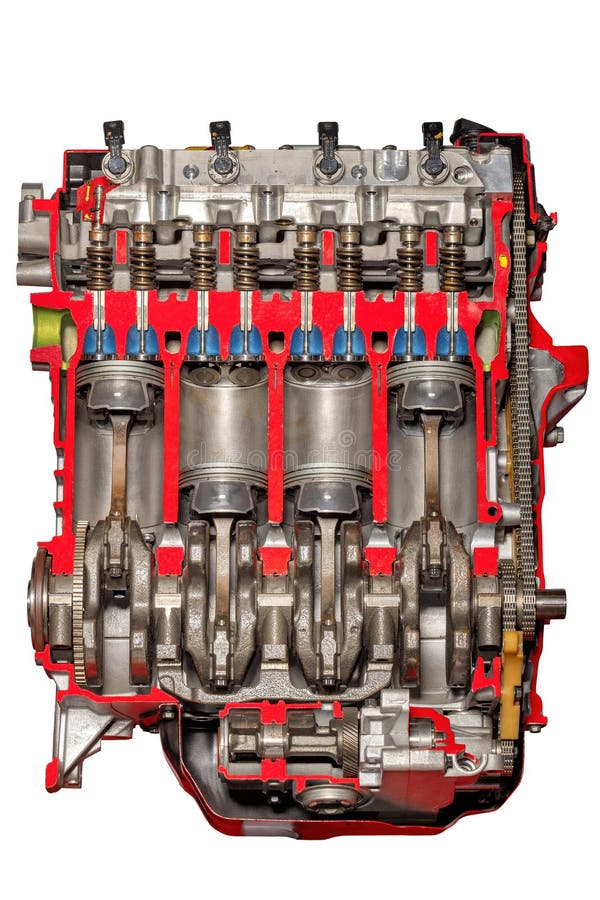 Intricate Details of an Engine Block Showcasing Internal Components and ...