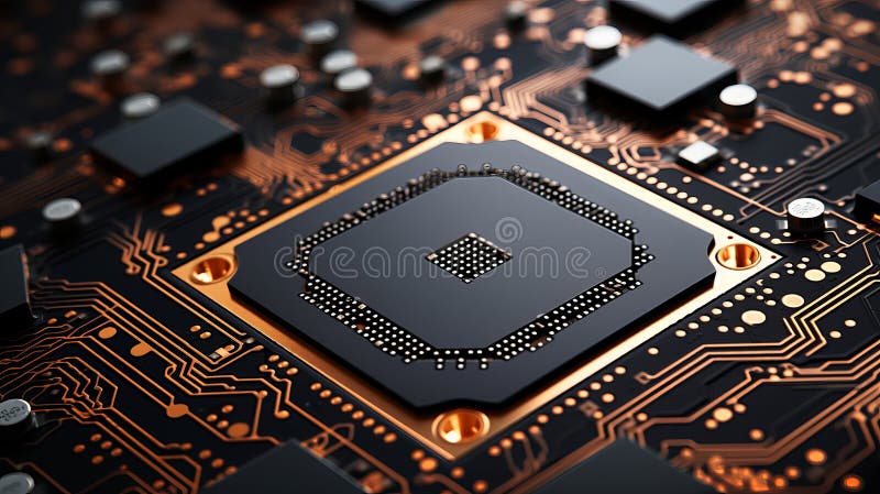 Intricate Details of a Modern Microchip Showcasing Advanced Technology ...