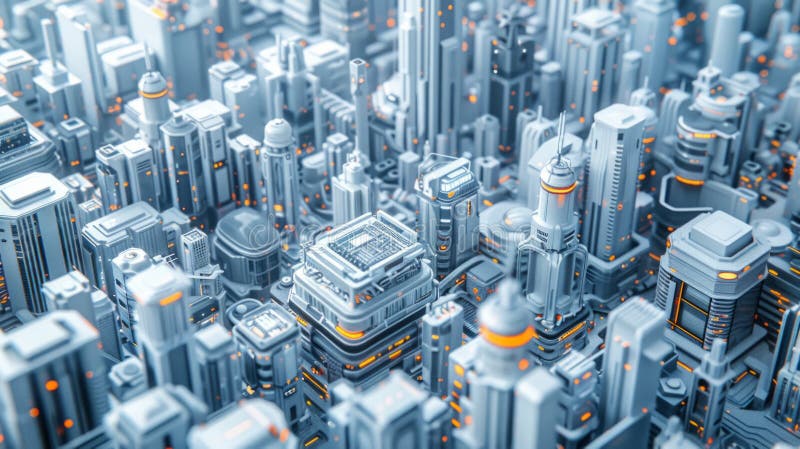Intricate Details of Modular Building Systems in a Futuristic City ...