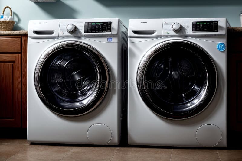 Intricate Details of a Realistic Washing Machine.AI Generated Stock ...