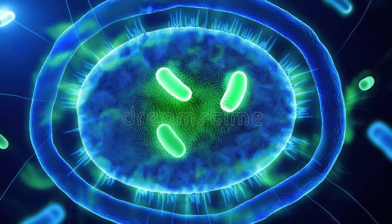 Intricate Details Reveal Bacteria and Cellular Stock Photo - Image of ...