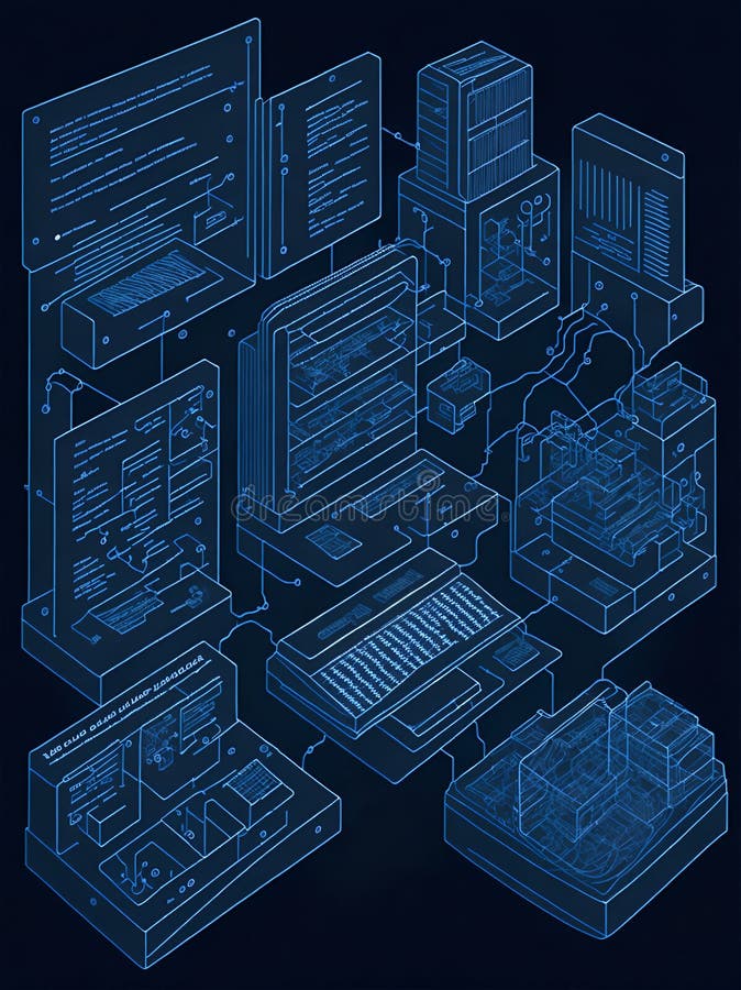 Computers and Notebooks Set Stock Vector - Illustration of digital ...