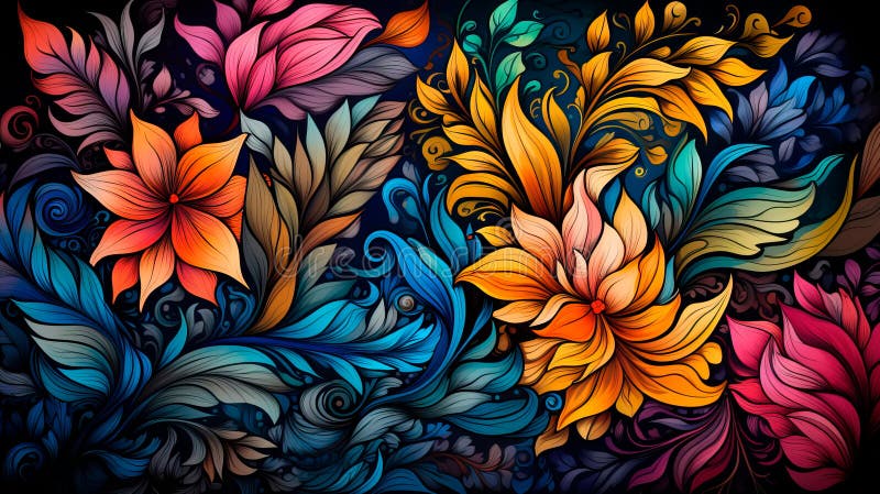 Intricate Details and Subtle Gradients for Depth Flowers Stock ...