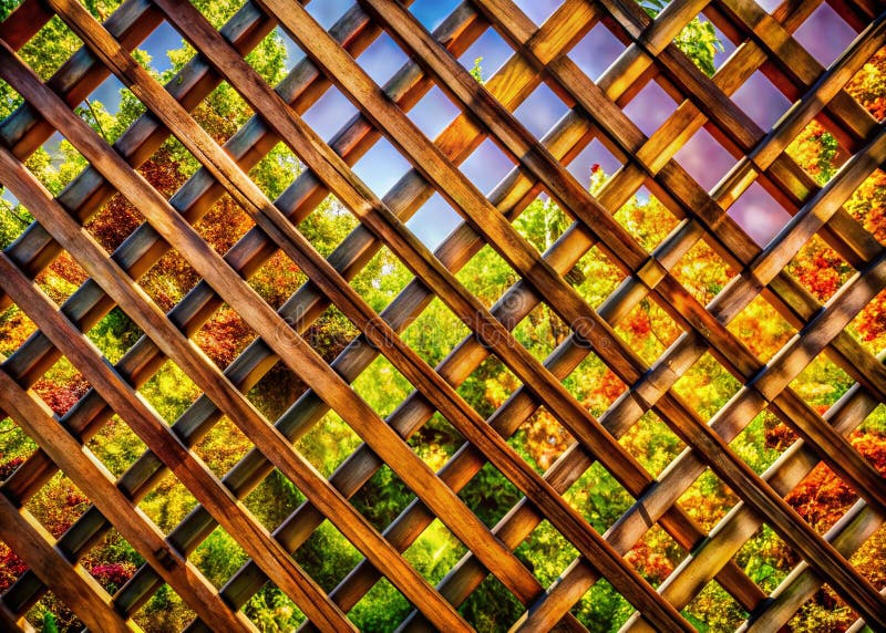 Intricate Diagonal Trellis Design a Surreal Exploration of Geometric ...