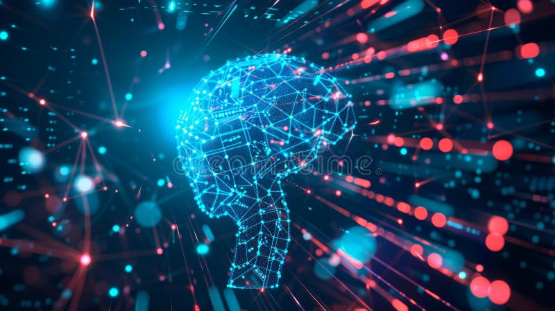 Intricate Digital Backdrop Featuring Neural Networks and Ai for ...