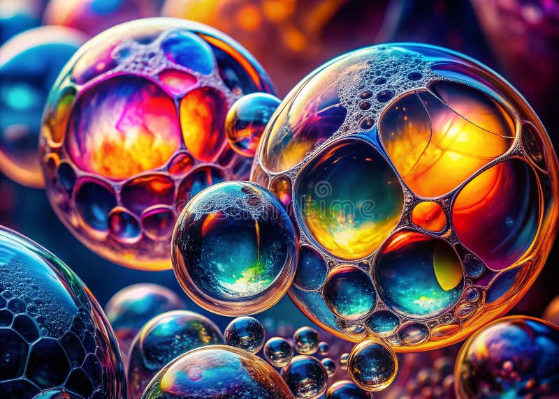 Intricate Digital Bubble Structures a CloseUp Exploration of Abstract ...