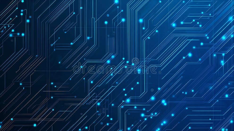 Intricate Digital Circuit Design with Glowing Components and Network ...