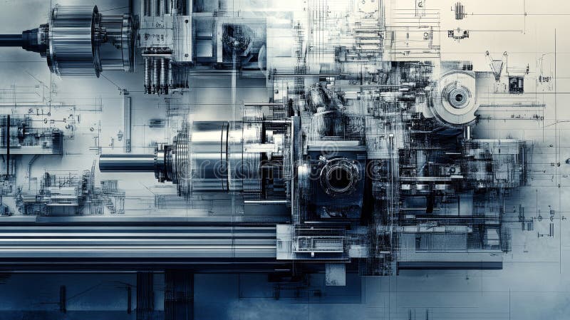 Intricate Digital Collage of Cutting-edge Machine Tools Showcasing ...