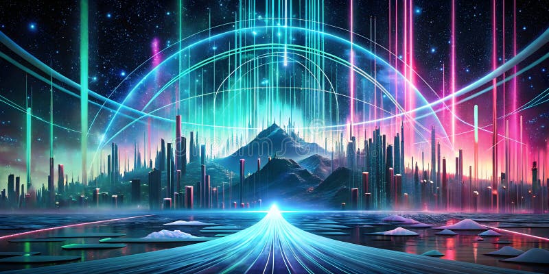 Intricate Digital Design with Lines and Dots for a Techy Background ...