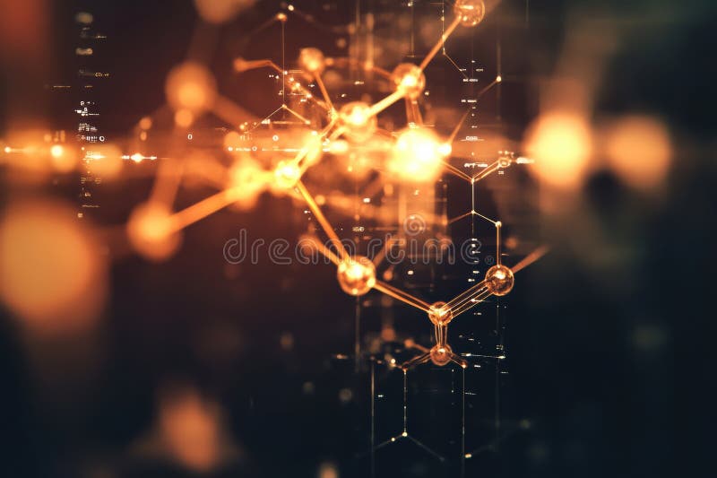 An Intricate Display of Molecular Structures and Chemical Bonds is ...