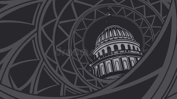 Intricate Dome Architecture Abstract Geometric Pattern, Vector Design ...