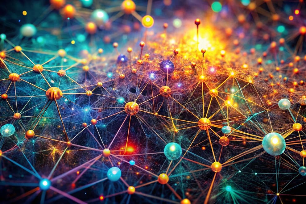 Intricate Double Exposure Neural Network Art Glowing Nodes and Interconnected Pathways Showcase ...