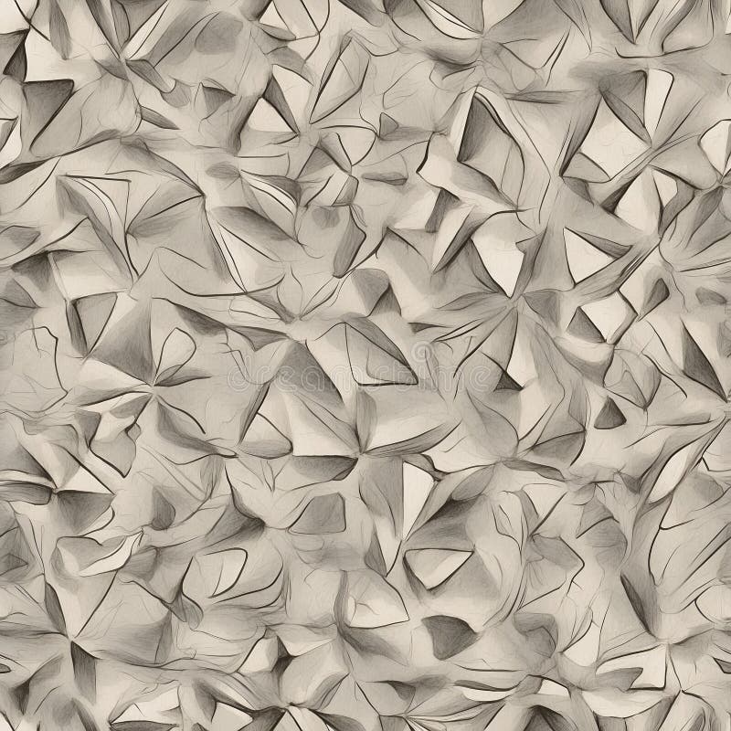 Intricate Drawing of a Wall with Various Geometric Shapes. Generative ...