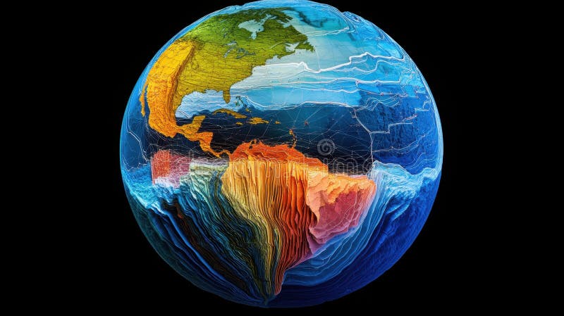 Intricate Earth Layers and Geographic Contours Visualization GIS Day ...