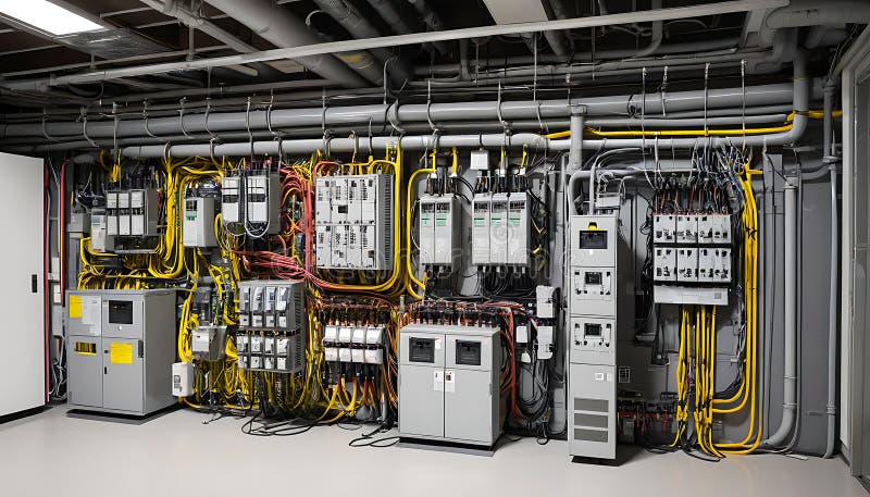 Complex Electrical Panel stock photo. Image of engineering - 374131870