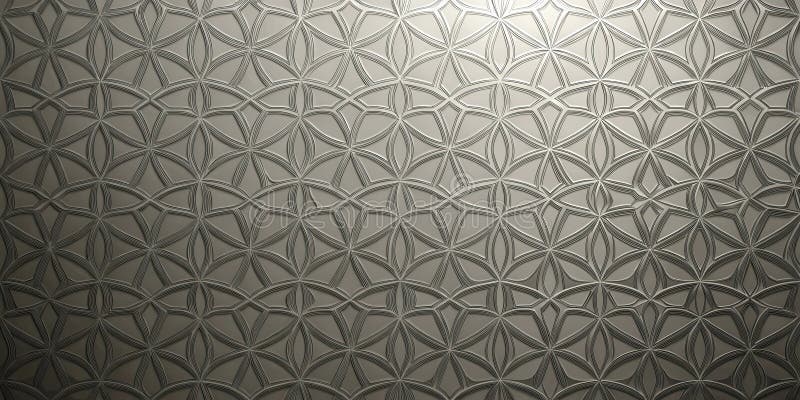 Intricate Embossed Floral Pattern, Subtle Light and Shadow Play on a ...