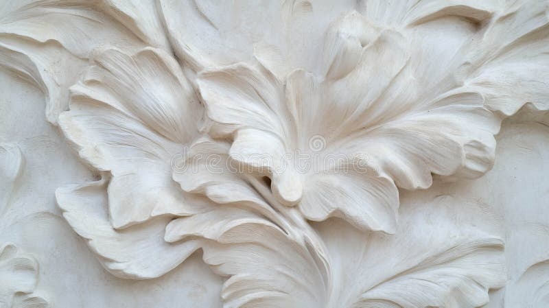 Intricate Embossed Plaster Wall Texture with Abstract Flourish Design ...