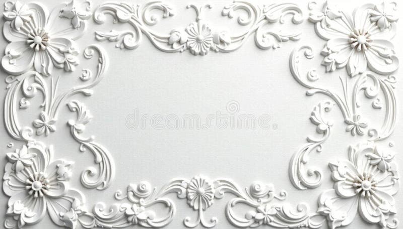 Intricate Embossed White Floral Wallpaper, Victorian Elegance, Decor ...