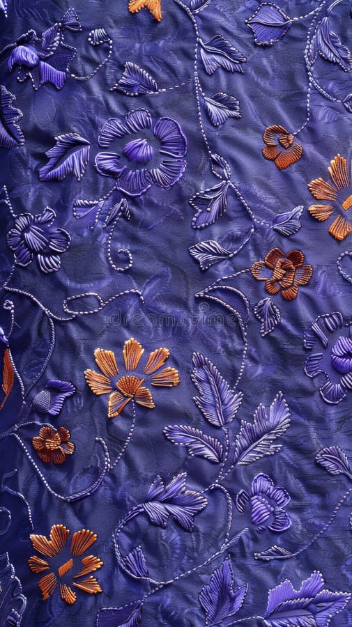 Intricate Embroidered Elegance. Detailed Textured Background Stock ...