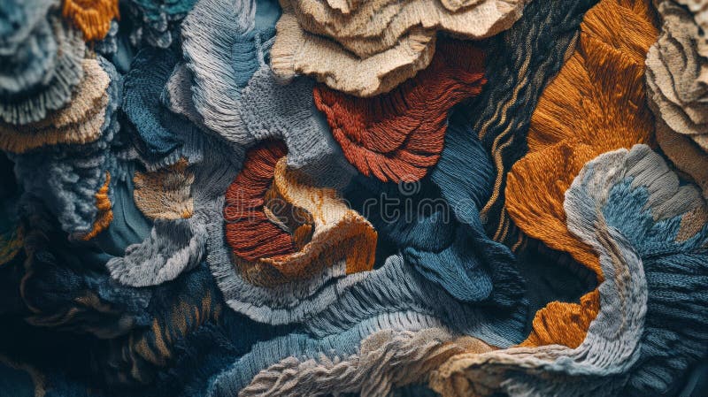 Intricate Embroidery Showcasing Hyper-realistic Textures and Colors in ...
