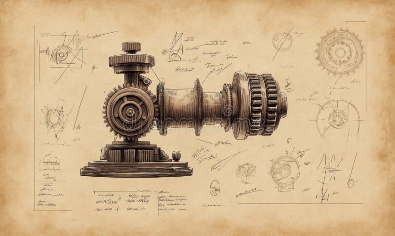 Intricate Engine Diagram Showcases the Elegance and Complexity of ...