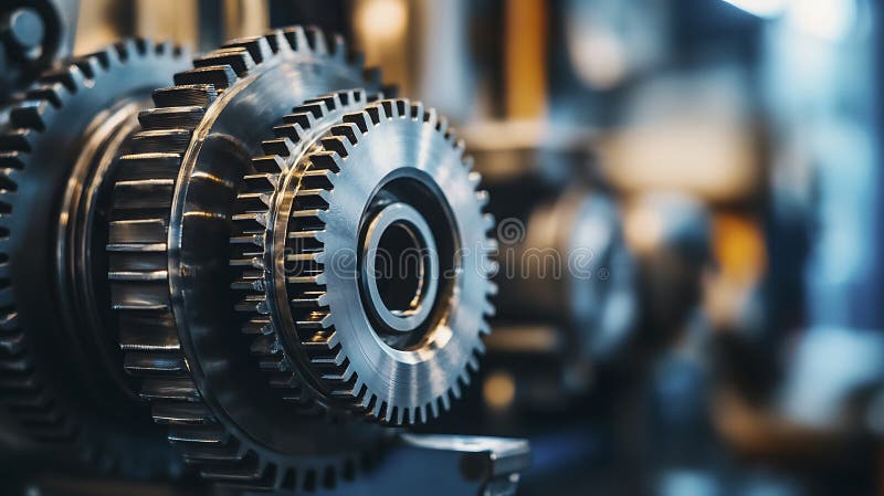 Intricate Engine Gear Wheels in Motion Industrial Precision and Power ...