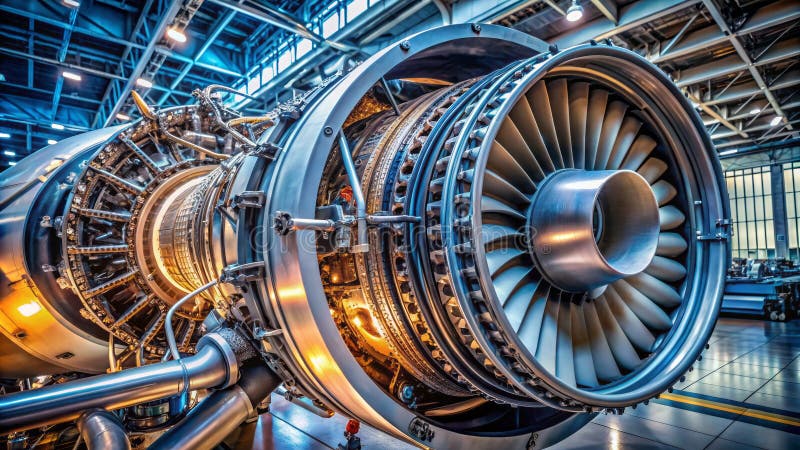 Intricate Engineering Unveiling the Advanced Interior of a Modern Jet ...