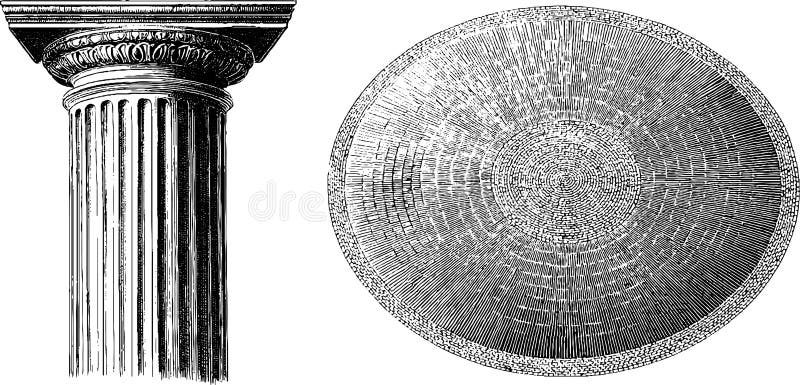 Intricate Engraving of Atrium Column and Ceiling Design for ...