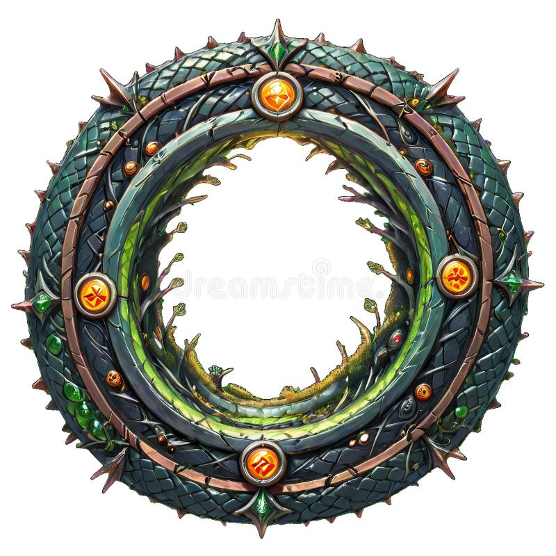 Intricate Fantasy Token Ring with Dynamic Nature Elements and Mystical ...