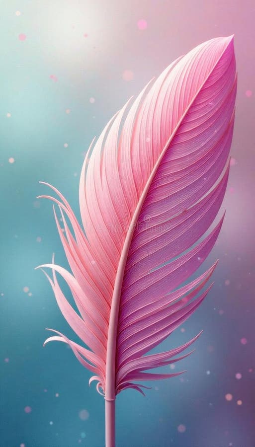 Intricate Feather Pattern, Pastel Hues, Soft Texture, Digital, Light ...