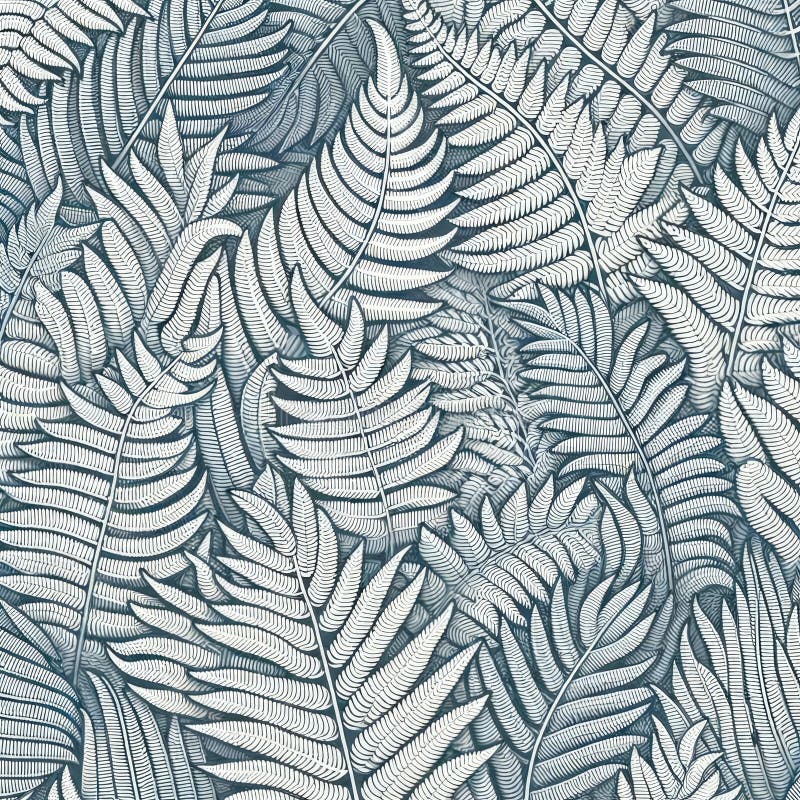 Intricate Fern Leaf Pattern Illustration, AI Generated Stock ...