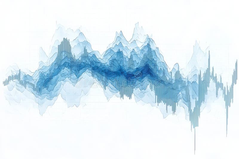 This Intricate Financial Chart Represents Market Analysis with Various ...