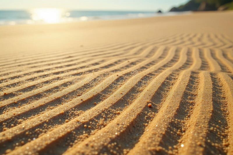 Intricate, Fine Grained Sand Ripples on Beach, Pattern, Sun Stock ...
