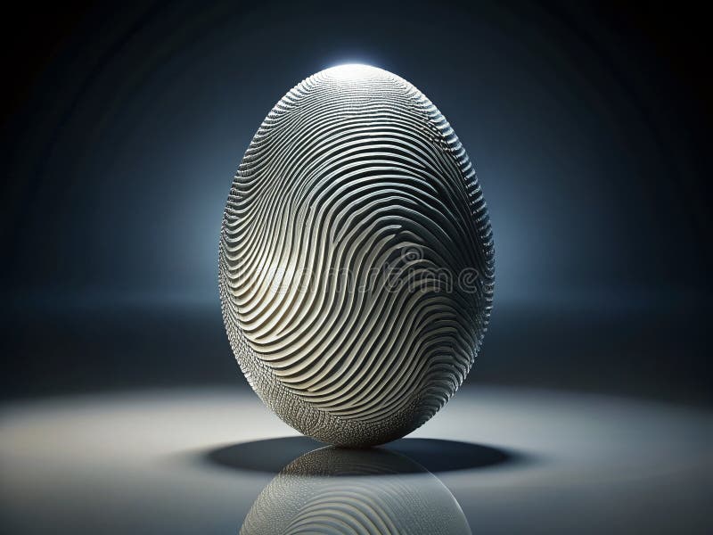 Intricate Fingerprint Mark on a Smooth Oval a Visual Representation of ...