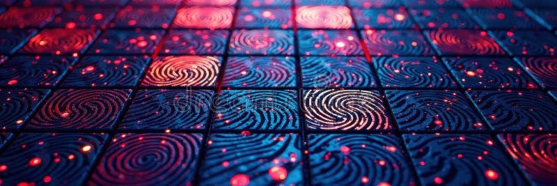 Intricate Fingerprint Pattern, Seamless Square Tile , Photo, Geometric ...