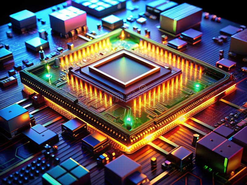 Intricate Flickering Circuit Board Animation a Stunning Visual ...