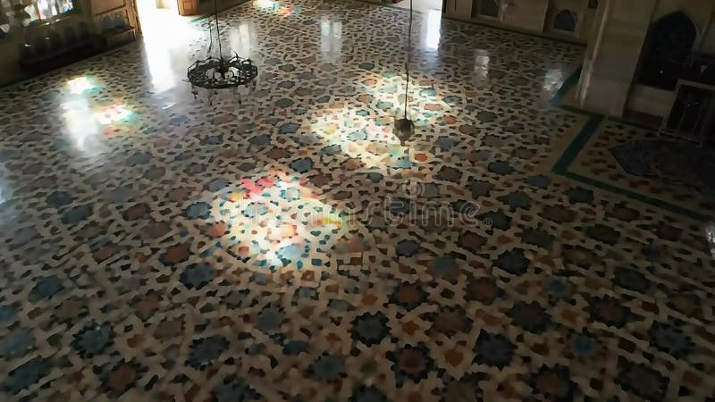 Intricate Floor Mosaics Inside a Mosque Stock Footage - Video of blur ...