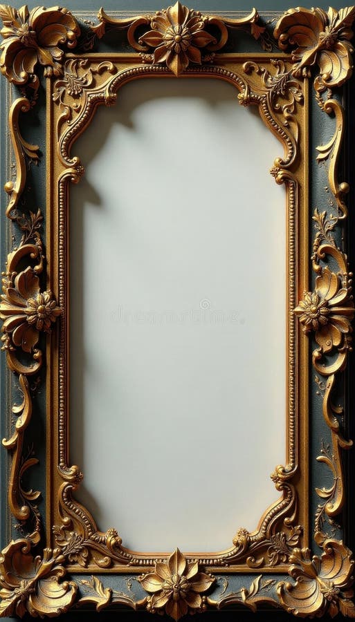 Intricate Floral Carving, Ornate Gilded Frame, Scrollwork, Shadow Box ...