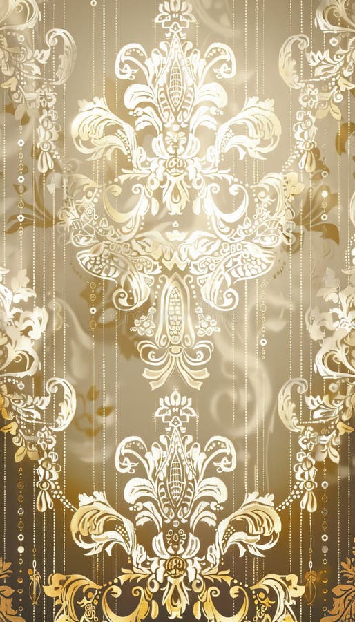 Intricate Floral Design with Classic Patterns and Romantic Elements for ...