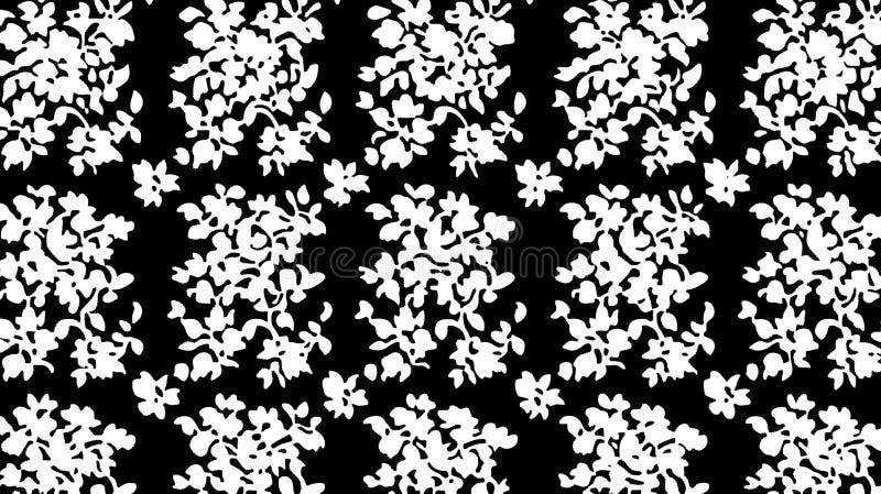 Intricate Floral Design Repeated Pattern on a Dark Background Stock ...