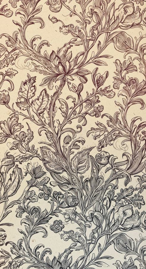 Intricate Floral Pattern Design Vintage Botanical Illustrations ...