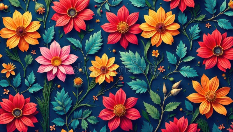 Intricate Floral Pattern, Endlessly Repeating, Art, Textile, Spring ...